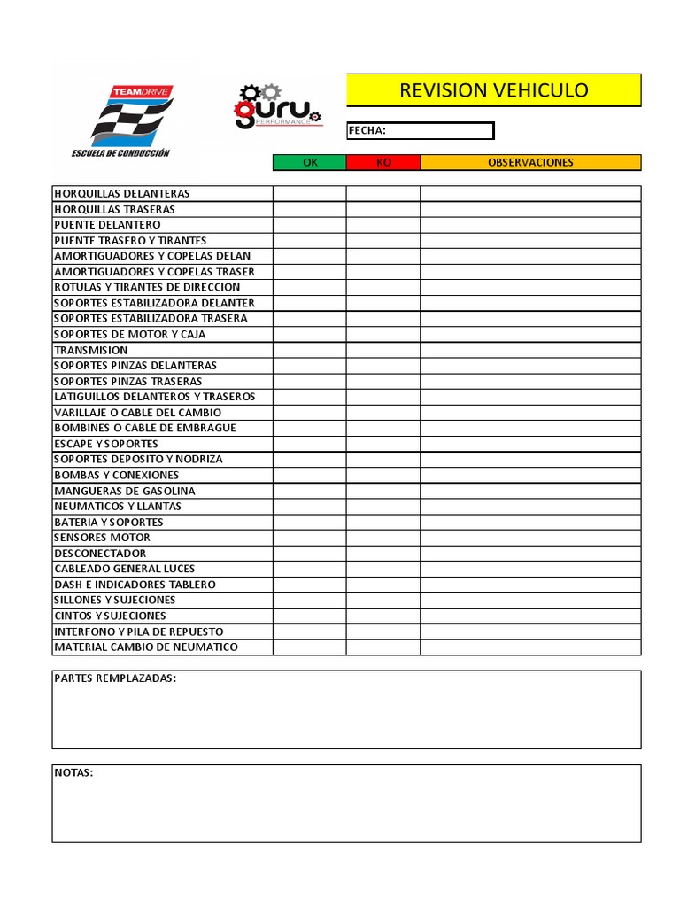 Revision Vehiculo Corregido | PDF