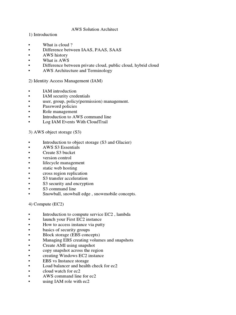 AWS Solutin Architect | PDF | Cloud Computing | Amazon Web Services