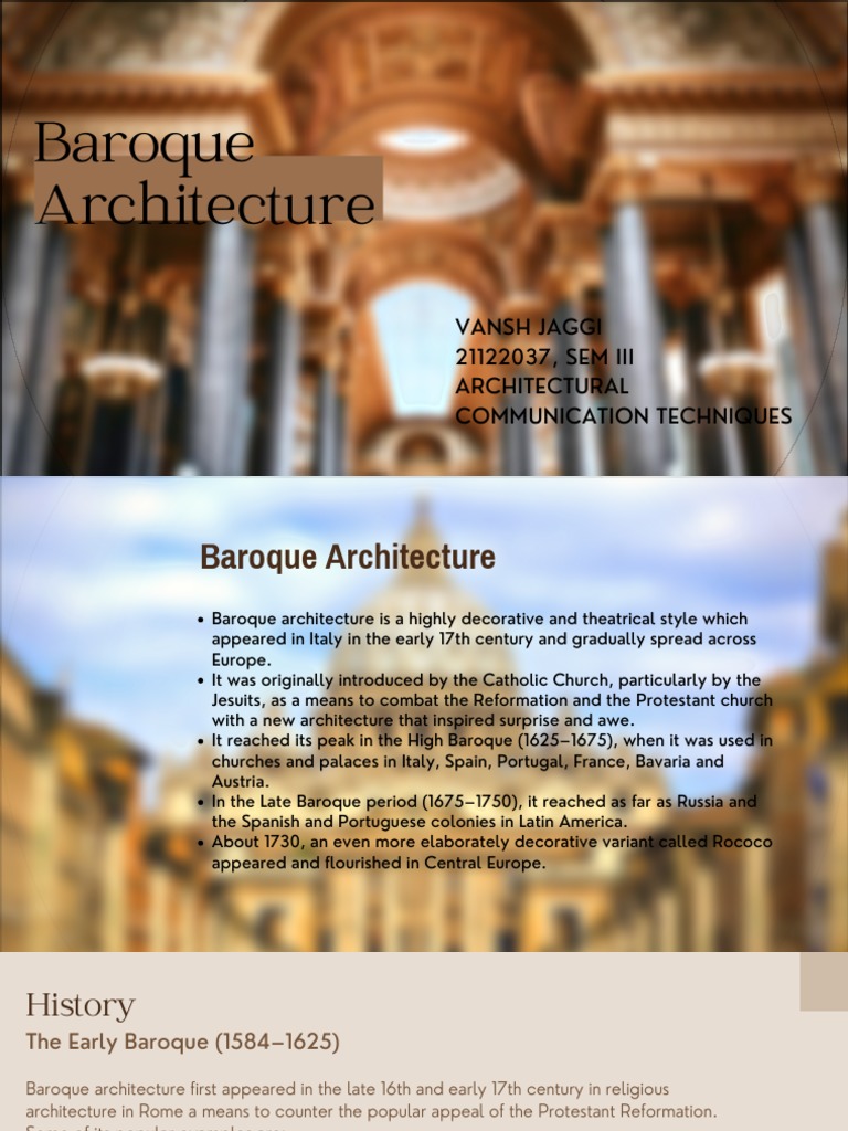 Baroque Architecture: Vansh Jaggi 21122037, SEM III Architectural ...