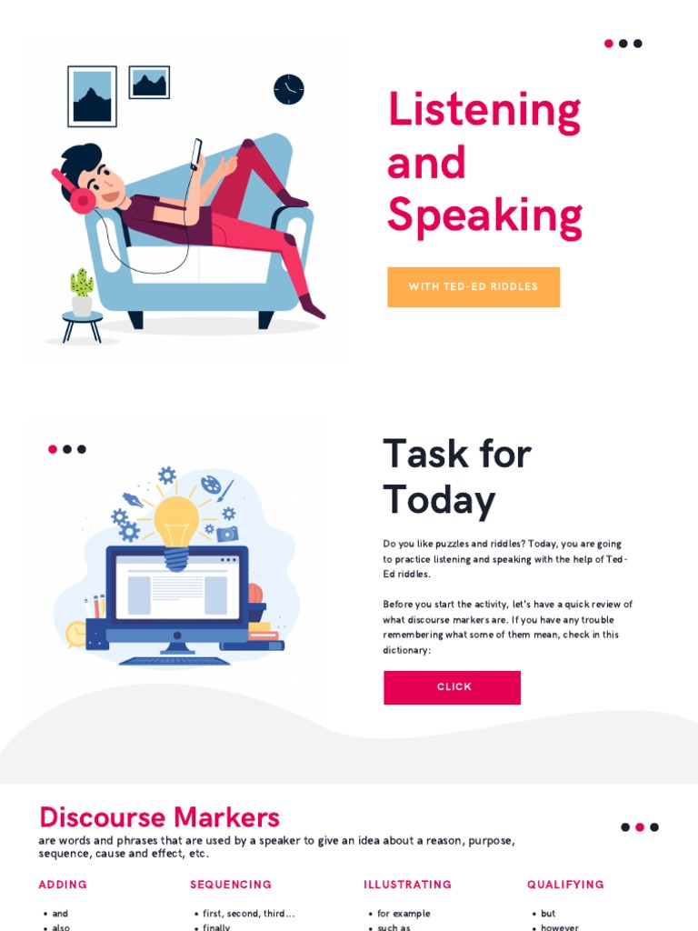 TED-Ed Riddles: Listening & Speaking Practice | PDF | Riddle | Discourse