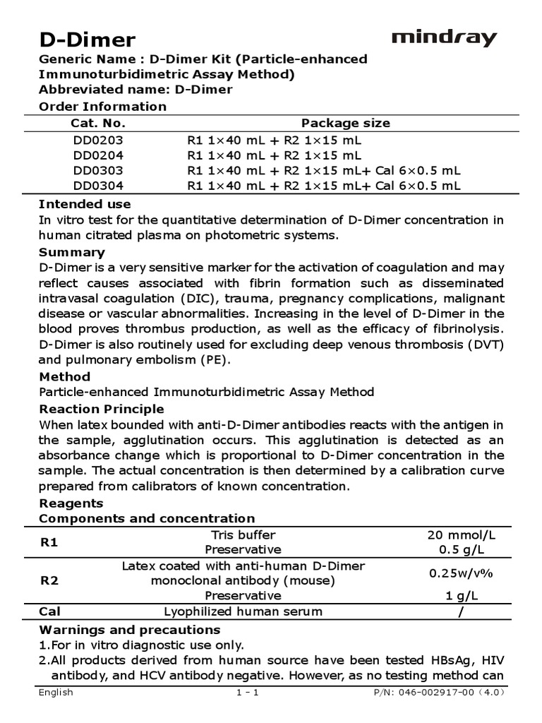 D-Dimer (18-23) | PDF | Anatomy | Clinical Medicine