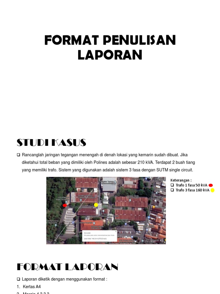 FORMAT PENULISAN LAPORAN Studi Kasus 1 | PDF