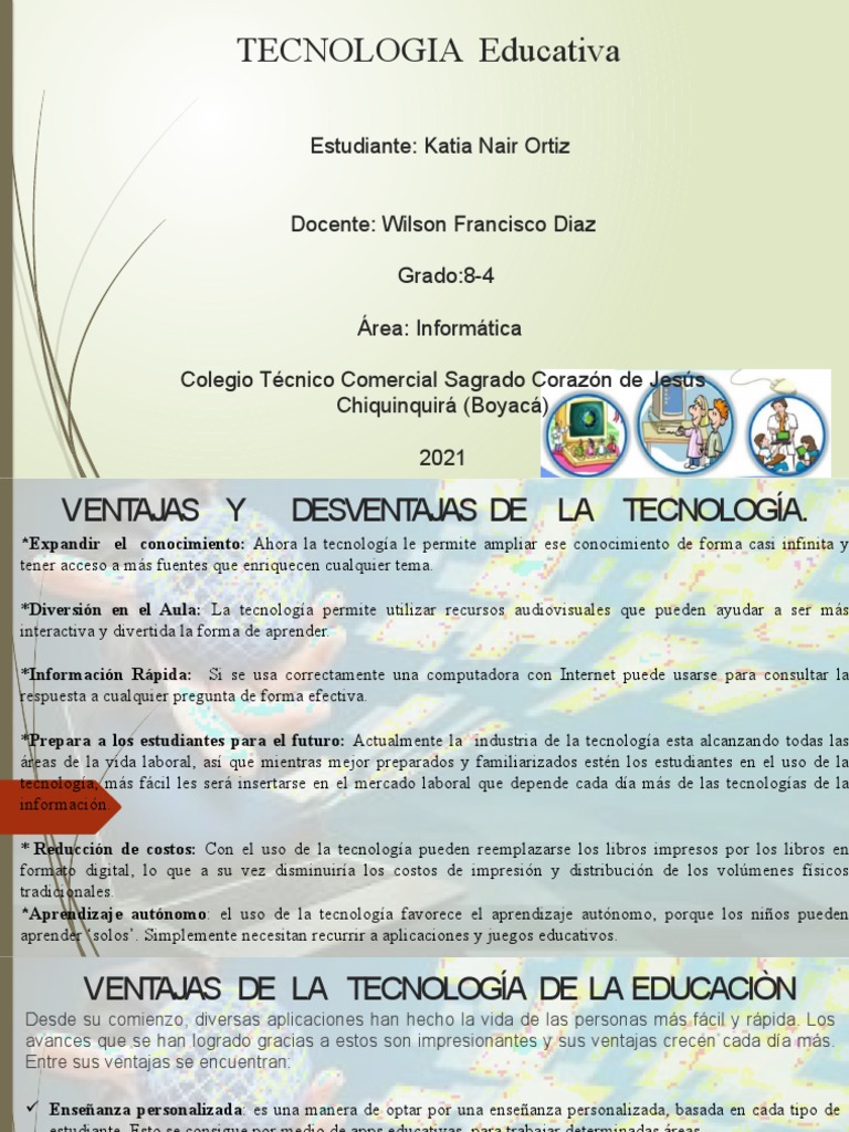 Ventajas y Desventajas de La Tecnologia | PDF | Enseñando | Aprendizaje