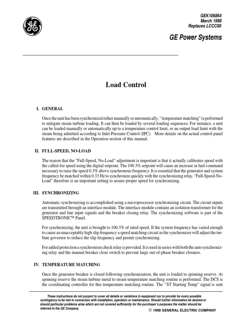 Gek 106864 | PDF | Relay | Electric Generator