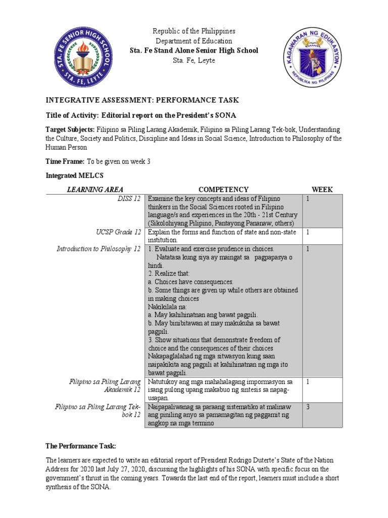 Integrative Assessment Output | PDF | Social Sciences | Rodrigo Duterte