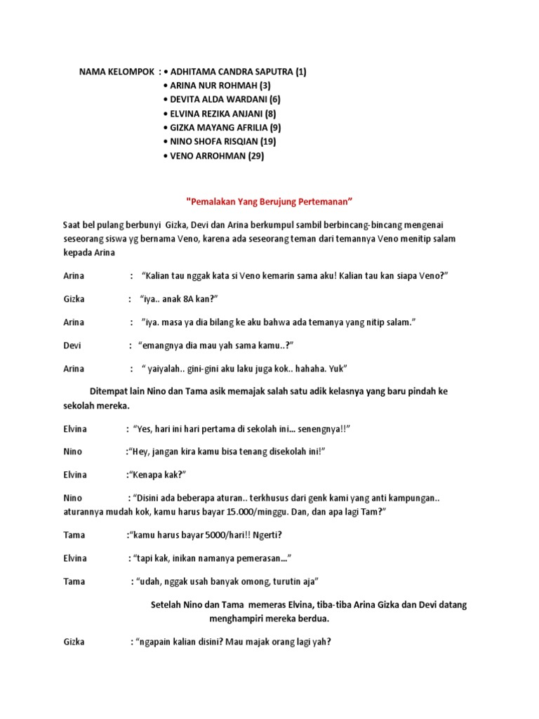 Sinopsis Drama Kelompok 2-1 | PDF