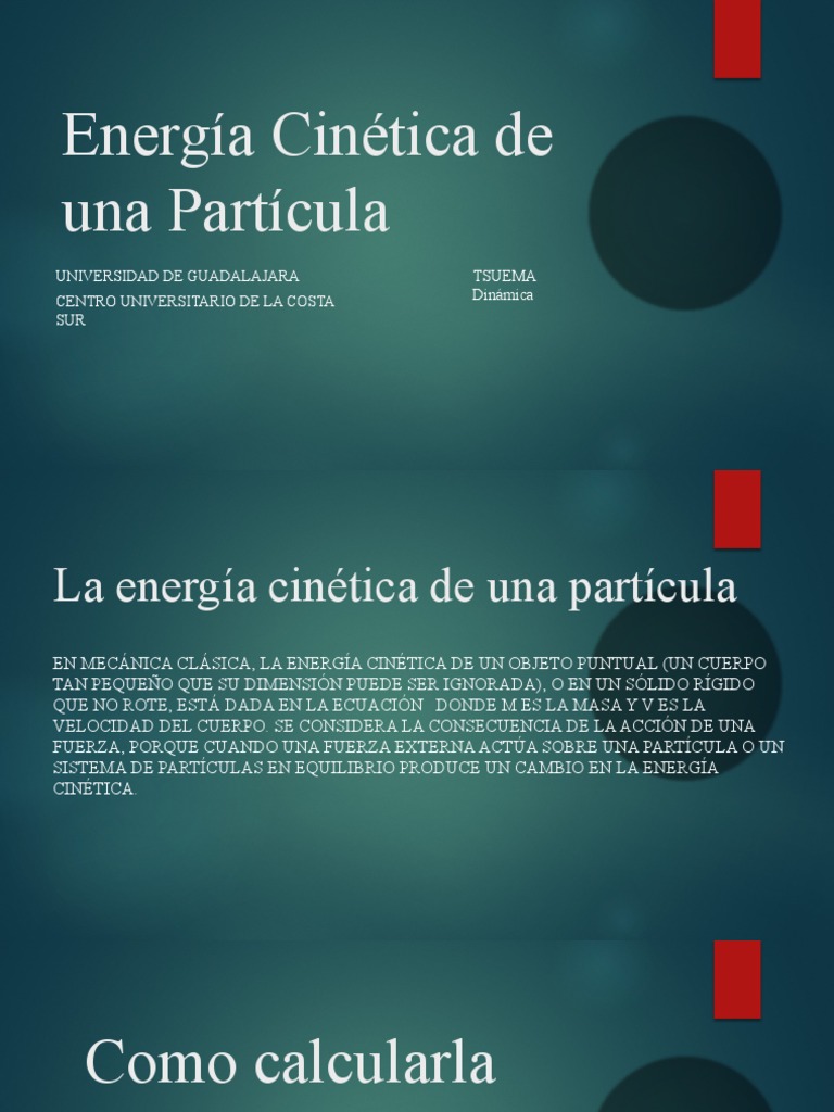 Energía Cinética de Una Partícula | PDF