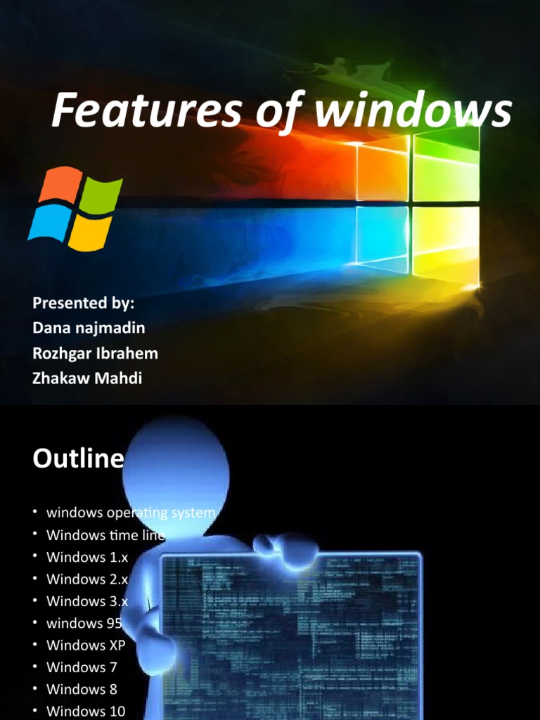 Features of Windows: Presented By: Dana Najmadin Rozhgar Ibrahem Zhakaw Mahdi | PDF | Microsoft ...