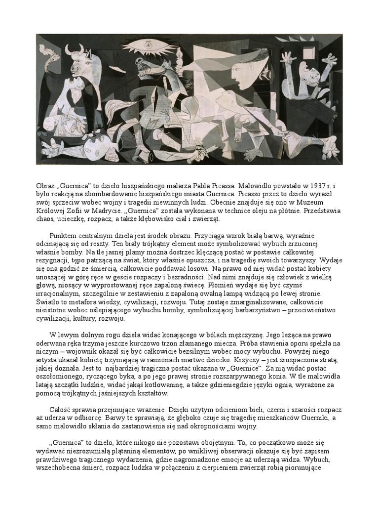 Obraz - Guernica Pablo Picasso | PDF