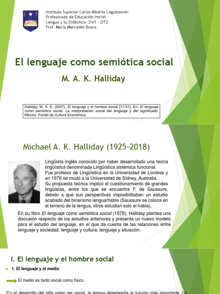 El Lenguaje Como Semiotica Social - Halliday | PDF