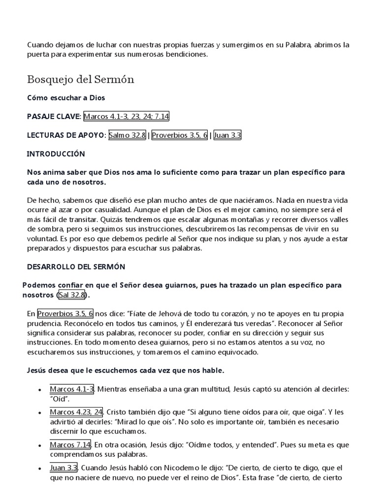 Como Escuchar La Voz De Dios Pdf Biblia Dios