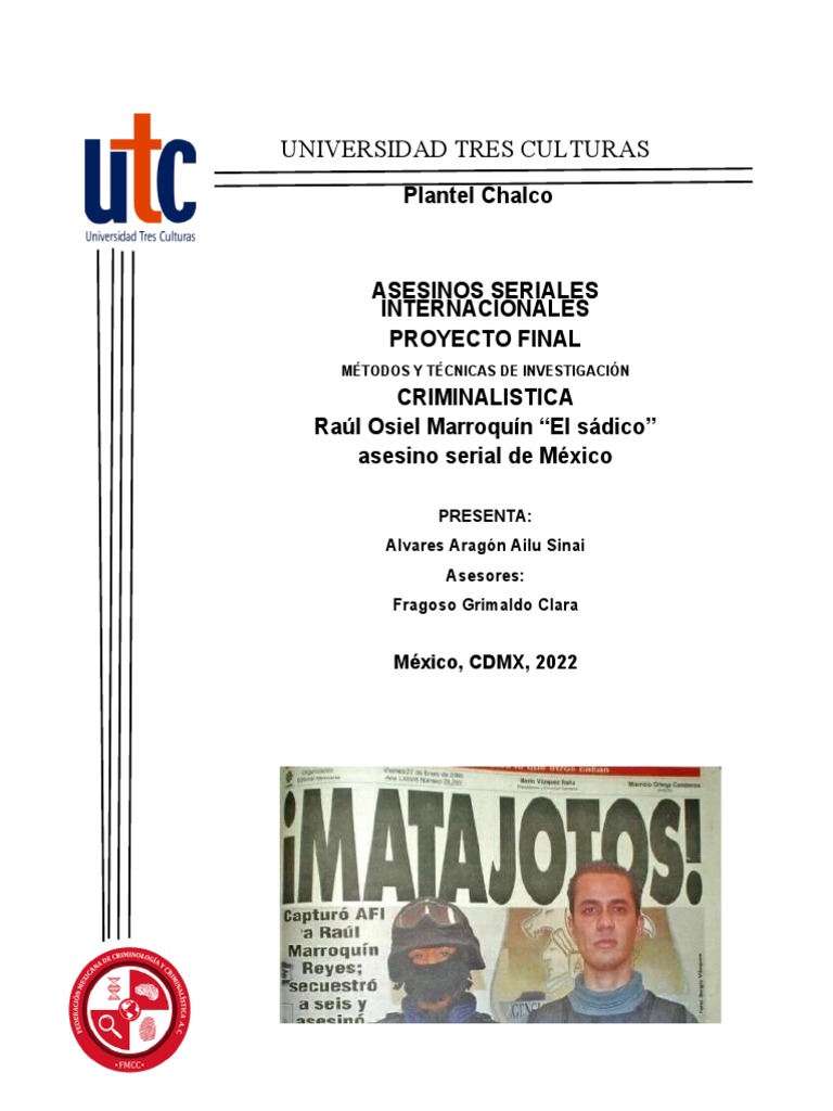Raúl Osiel Marroquín - El Sadico | PDF | Psicopatía | Asesino en serie