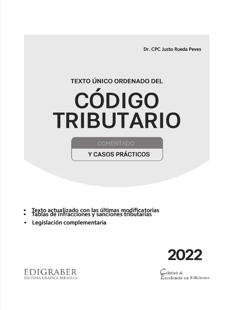 PDF Indice Del Codigo Tributario - Compress | PDF | Evasión de impuestos | Esfera pública