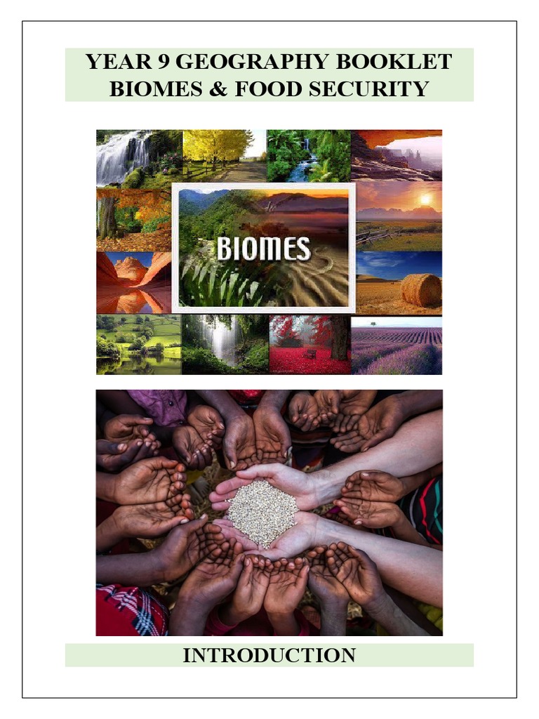 Biomes & Food Security Booklet[7638] | PDF | Climate Change | Food Security