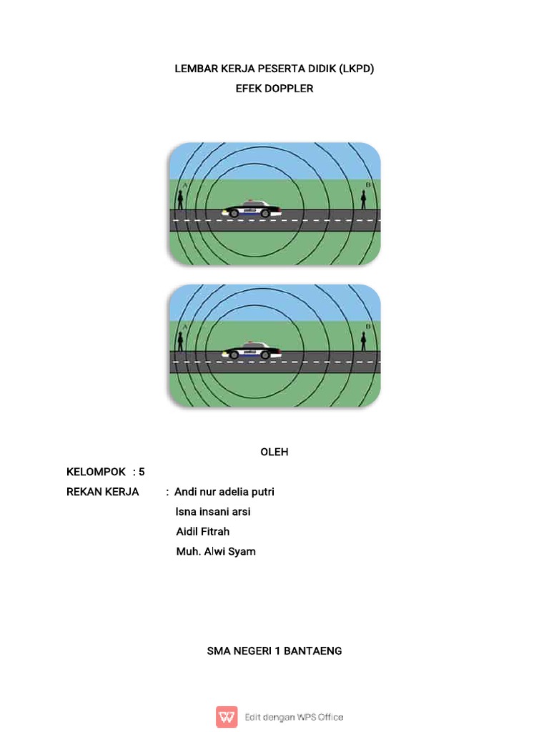 LKPD Efek Doppler | PDF | Seni & Disiplin Bahasa
