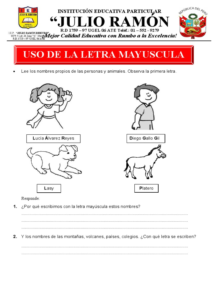 Clase Nº1 - Uso de La Mayuscula | PDF