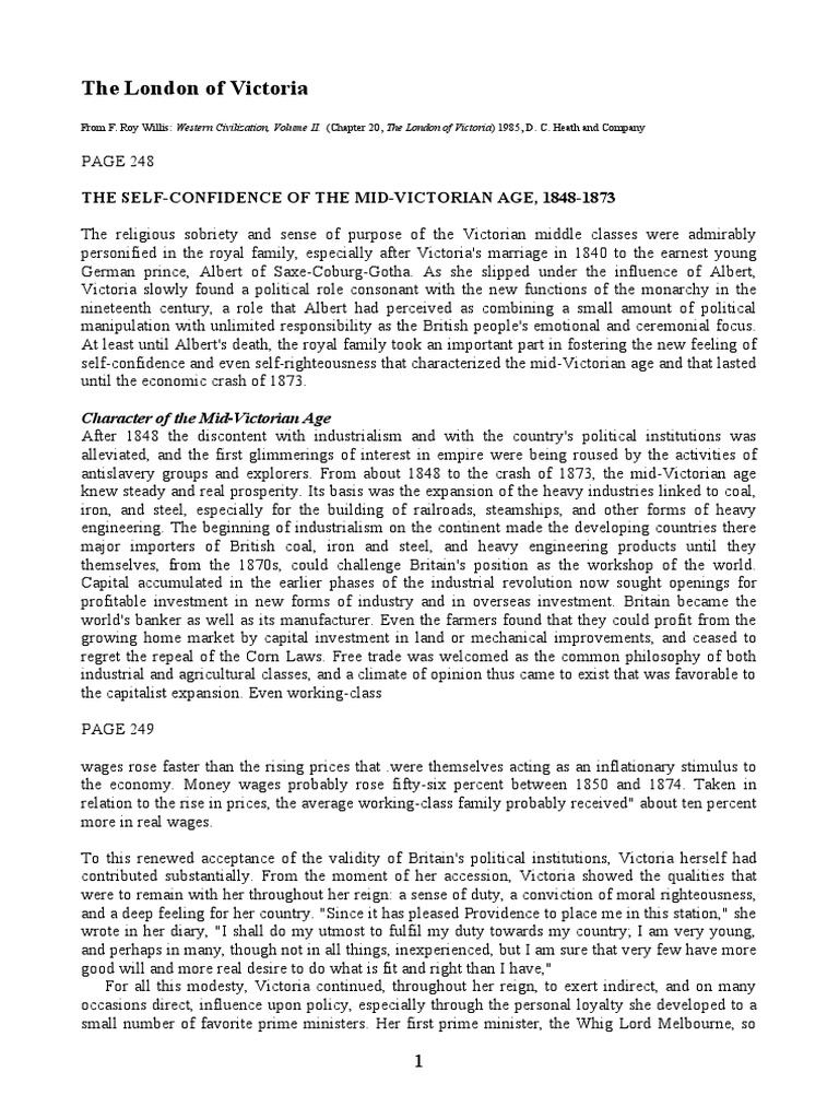 Self-Confidence of Mid-Victorian Age-Article | PDF | Victorian Era