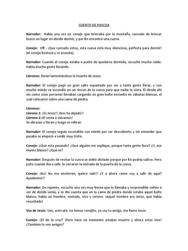 Cuento de Pascua | PDF | La resurrección de Jesús | Jesús