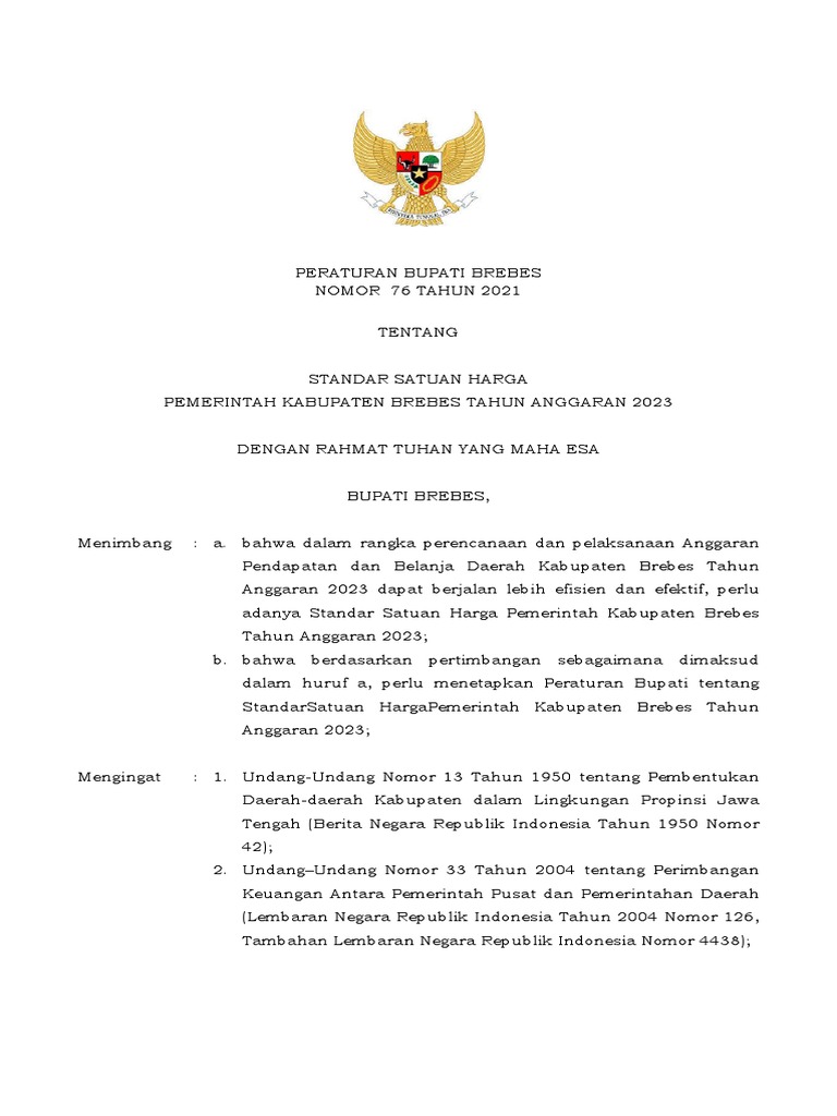 1 Perbup SSH 2023 | PDF