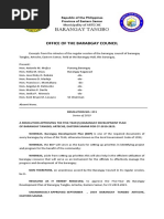 Barangay Resolution Sample | PDF | Government