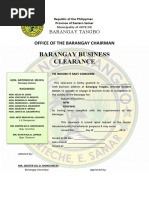 Barangay Clearance Certificate Sample | PDF | Taxes | Philippines