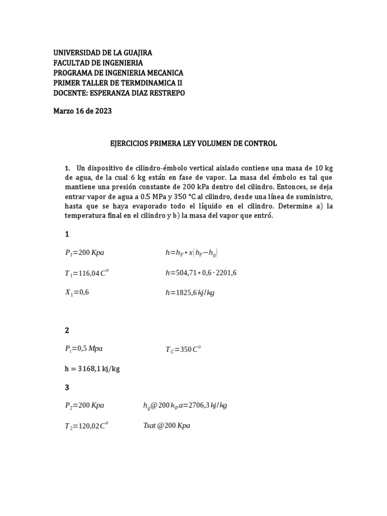Ejercicios Resueltos | PDF | Bomba de calor | Calor