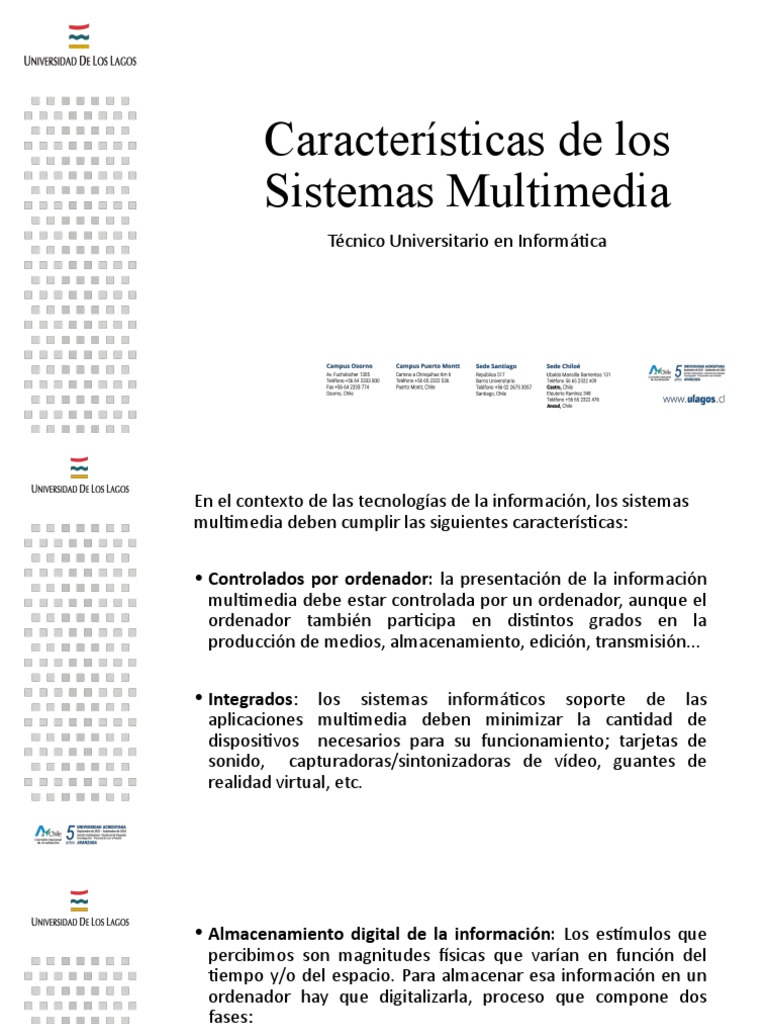Características de Los Sistemas Multimedia: Técnico Universitario en Informática | PDF