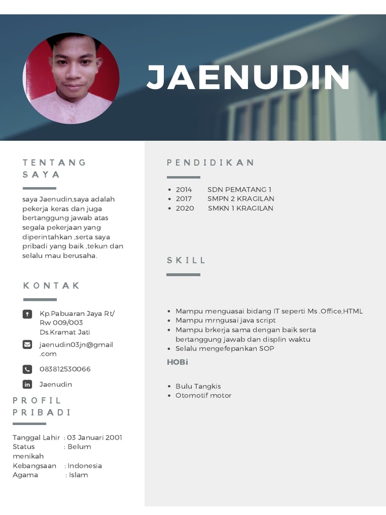 Contoh Curriculum Vitae | PDF