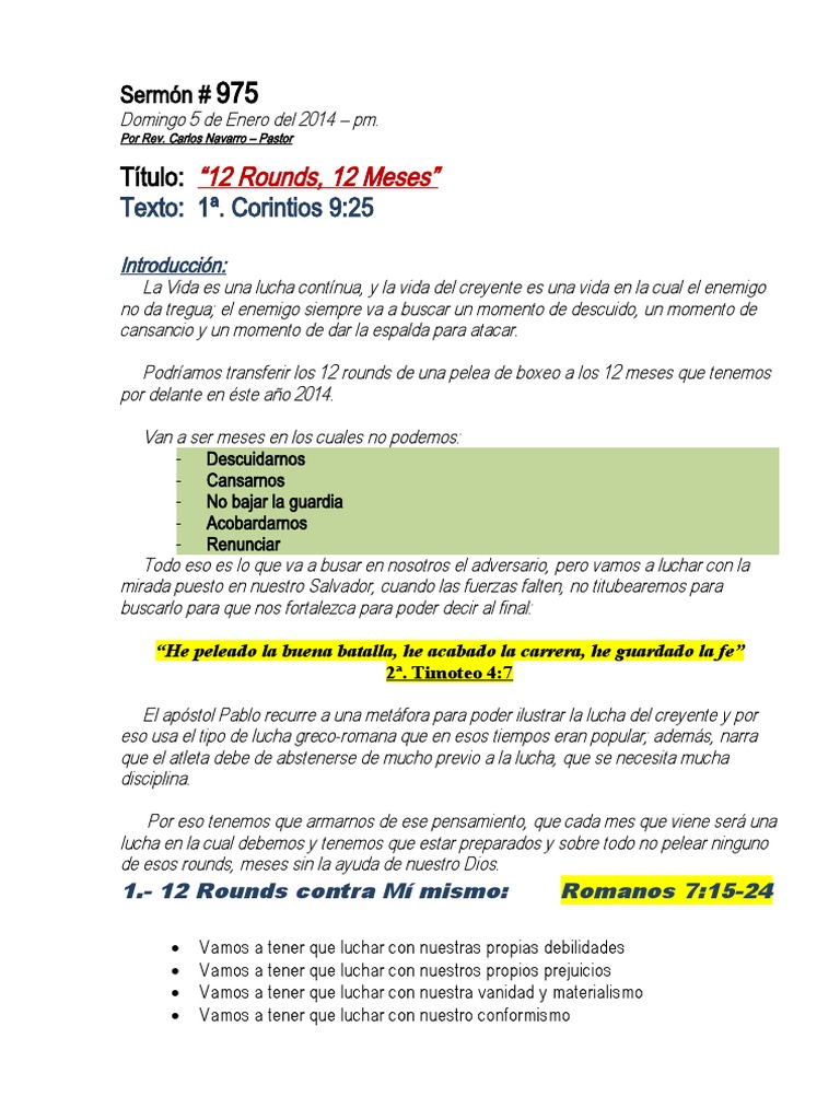 12 Rounds 12 Meses | PDF