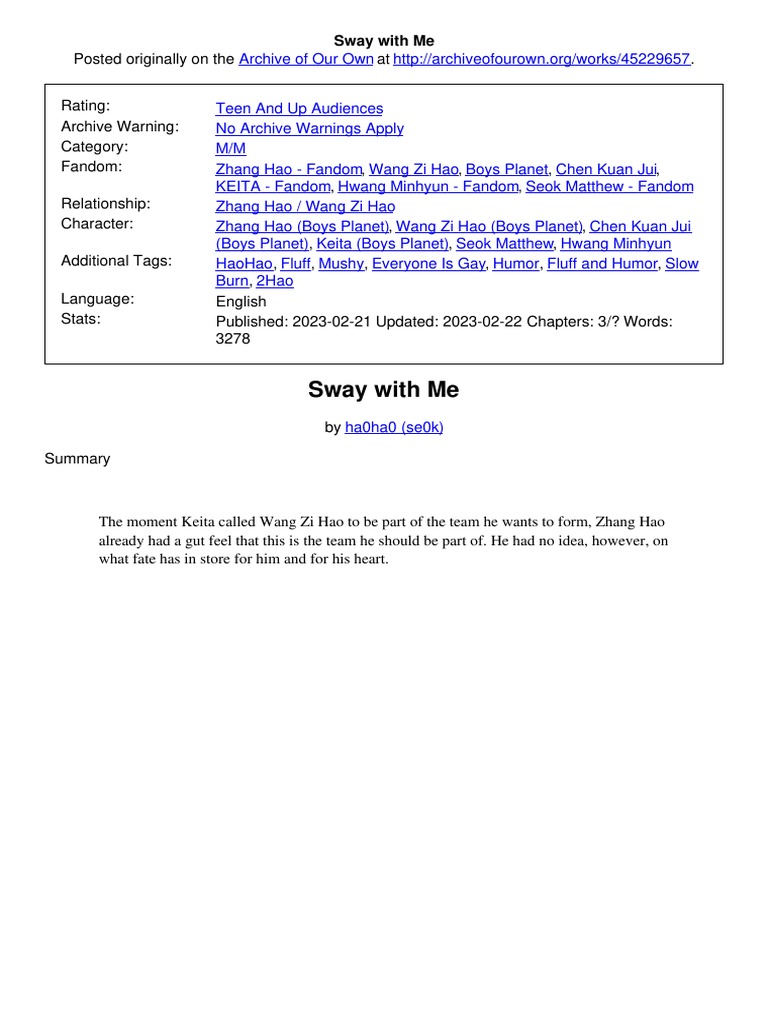 Sway With Me | PDF