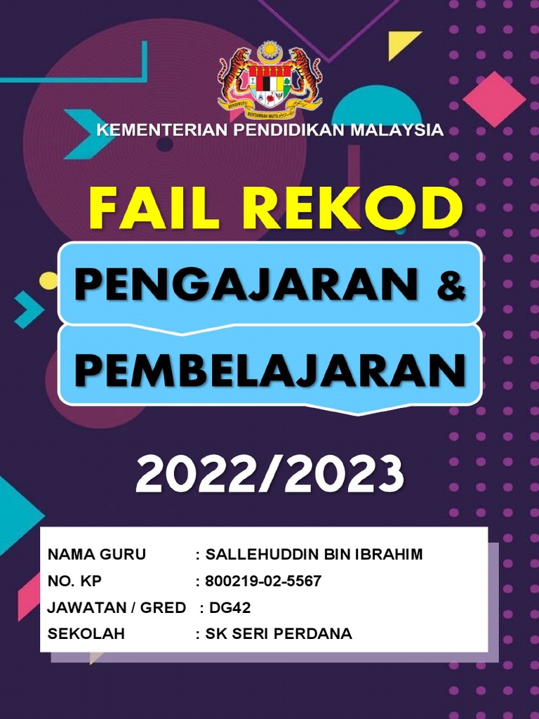 Kandungan Fail Rekod Mengajar 2022-2023-1 | PDF