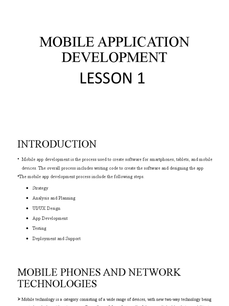 MOBILE APPLICATION Introduction | PDF | Wi Fi | Mobile Phones