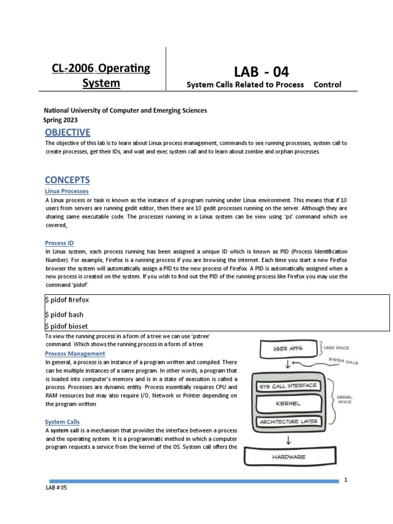 Lab 4 | PDF | Process (Computing) | Kernel (Operating System)