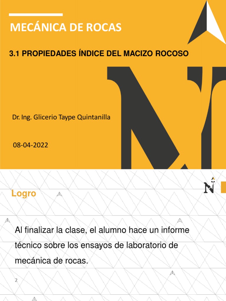 3.1 Propiedades Fisicas y Mecánicas de Las Rocas | PDF | Permeabilidad (Ciencias de la Tierra ...