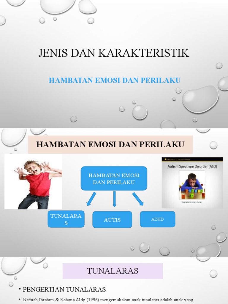 Jenis Dan Karakteristik: Hambatan Emosi Dan Perilaku | PDF