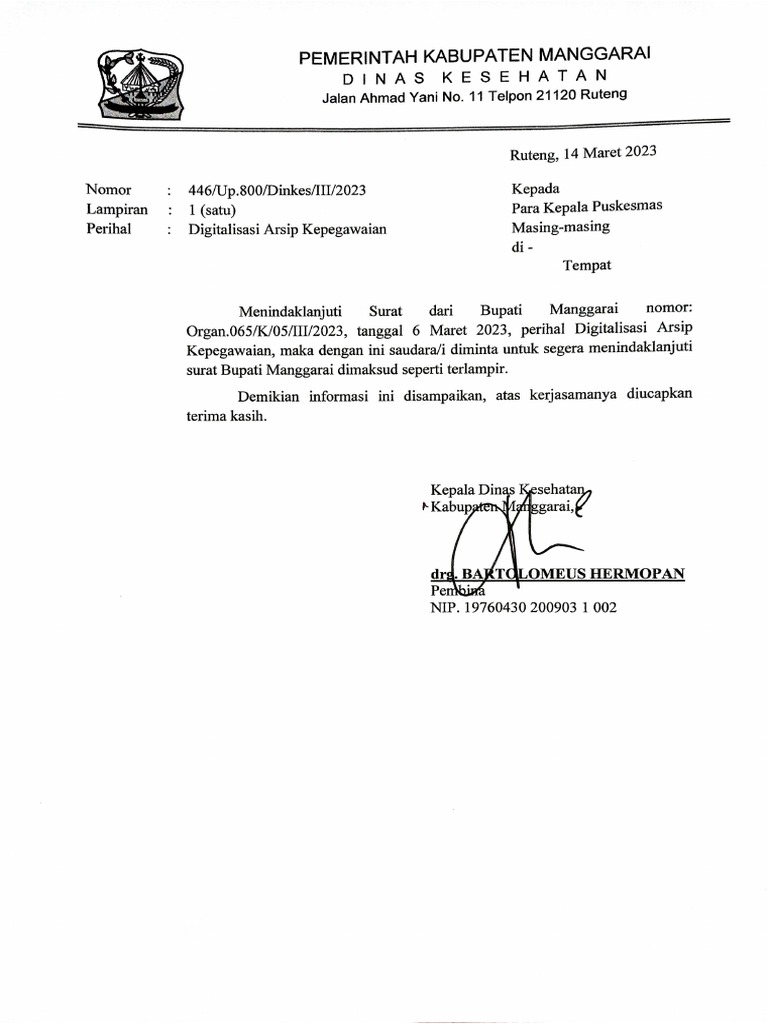 Digitalisasi Arsip Kepegawaian | PDF