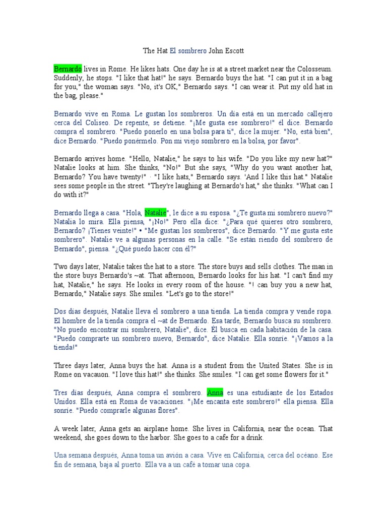 The Hat El Sombrero John Escott | PDF