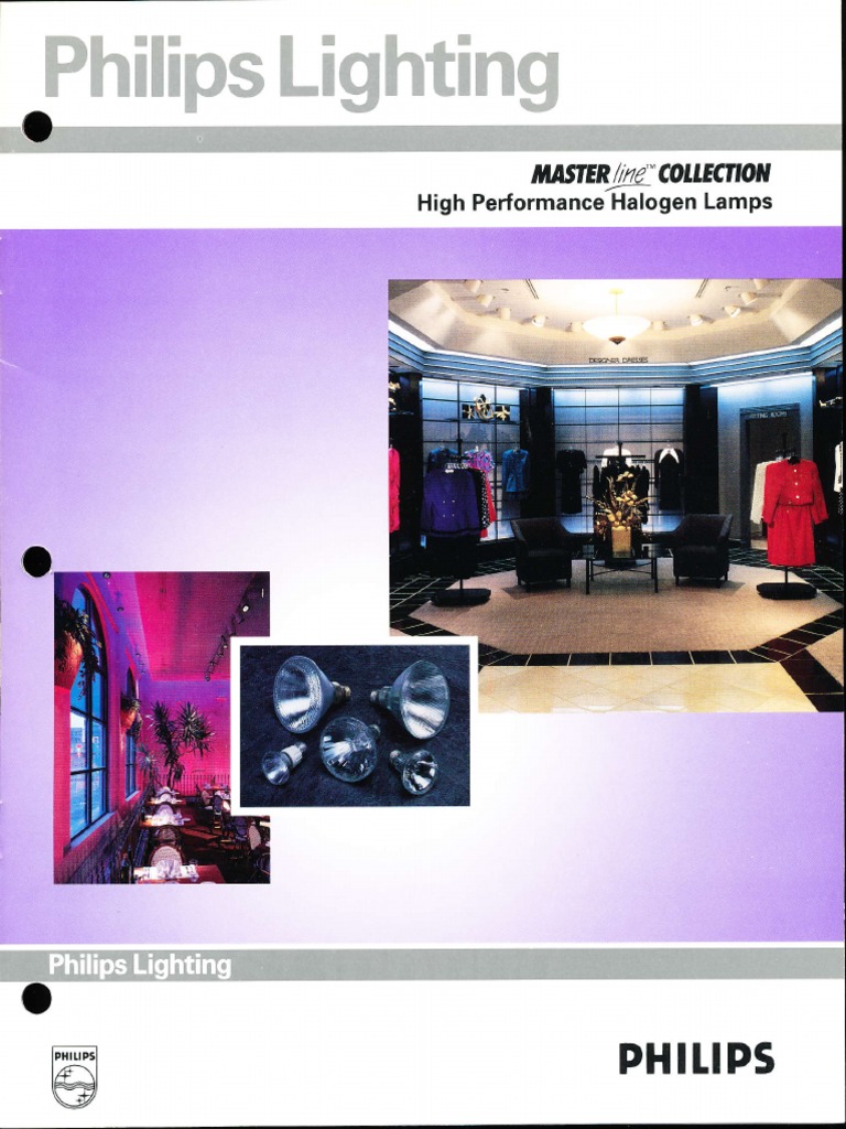 Philips MasterLine Halogen Lamps Brochure 8-92 | PDF | Glass ...