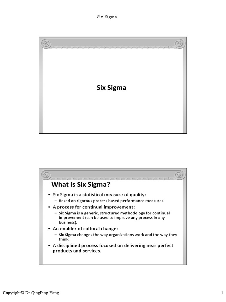 Six Sigma | PDF | Six Sigma | Design For Six Sigma