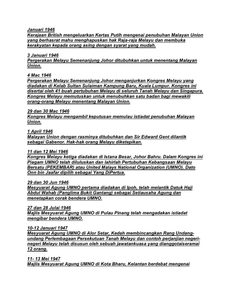 Kronologi Kemerdekaan Word | PDF