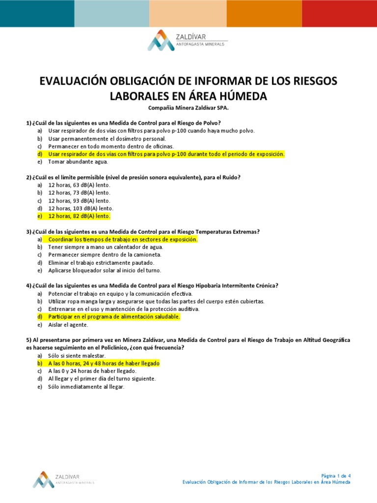 ODI Area Húmeda CMZ 2021 Resuelta | PDF | Decibel