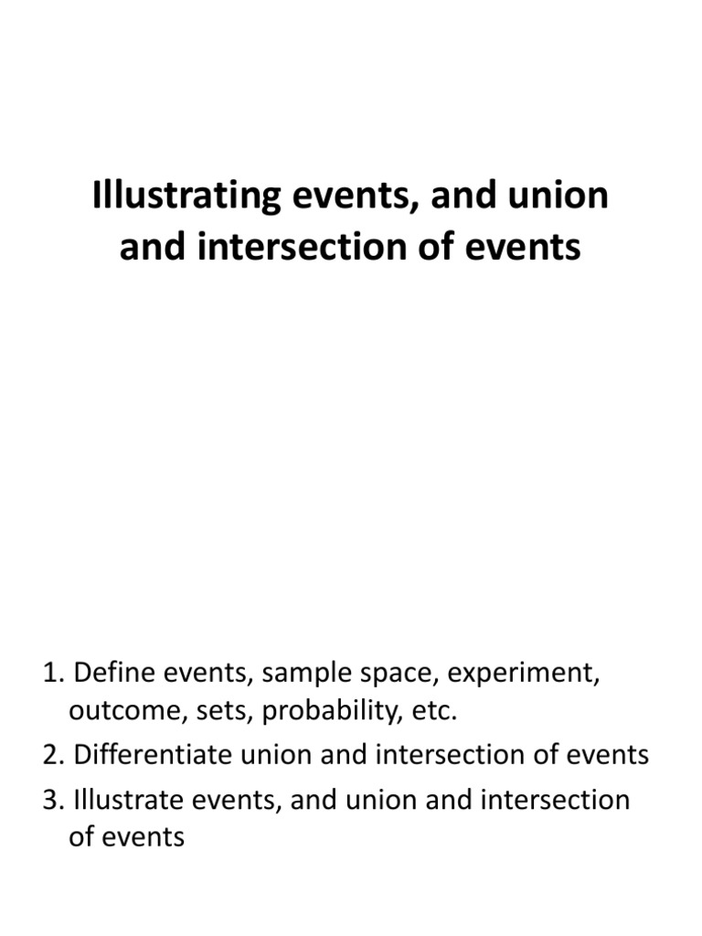 Probability: Events, Union & Intersection | PDF