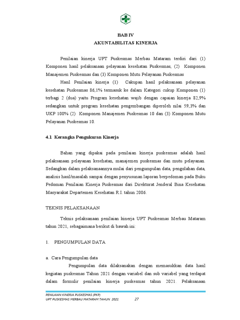 6 Bab Iv & V PKP 2021 PKM MM | PDF | Pengembangan Diri | Kesehatan Holistik