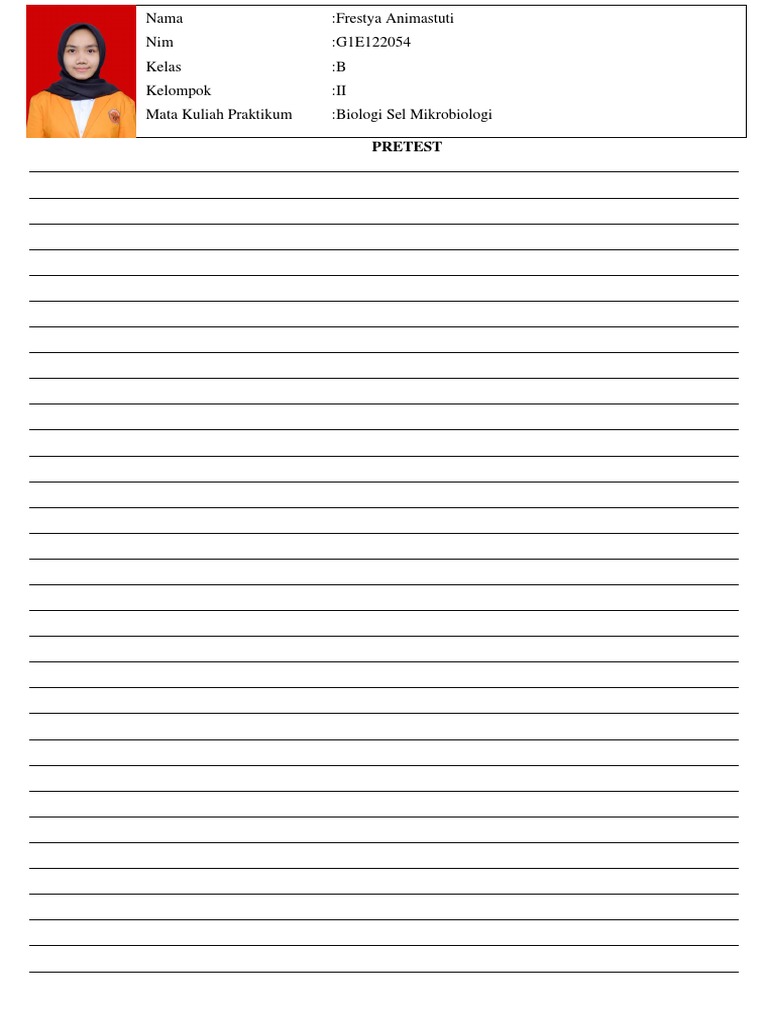 Format Lembar Pretest Dan Post Test Mikro | PDF