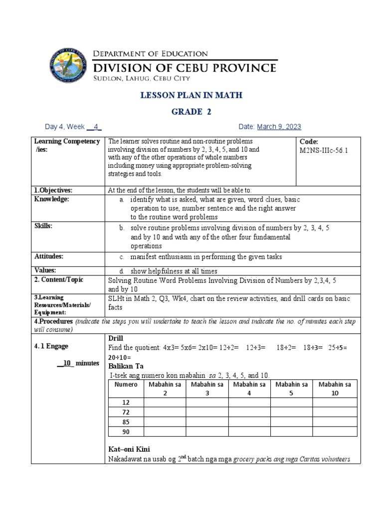 DLP Math2 Q3 Week4 Day4 Toniet Final | PDF