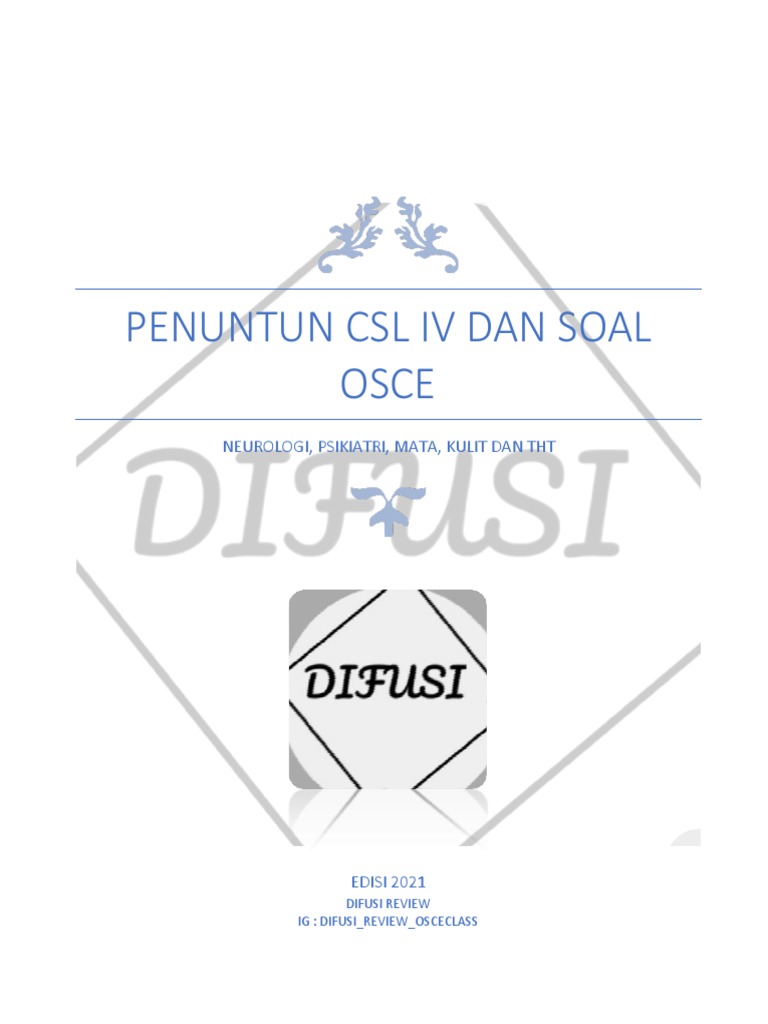 (Difusi) Penuntun CSL Iv Dan Soal Osce | PDF
