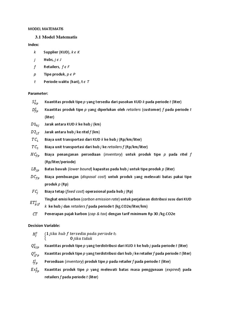 Model Matematis | PDF | Metode & Bahan Ajar