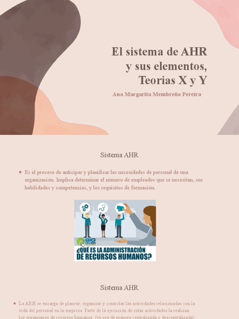El Sistema de AHR y Sus Elementos, Teorias X y Y: Ana Margarita ...