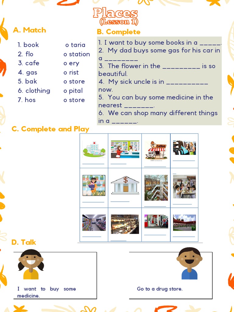 Places Around Town Lesson 1 | PDF