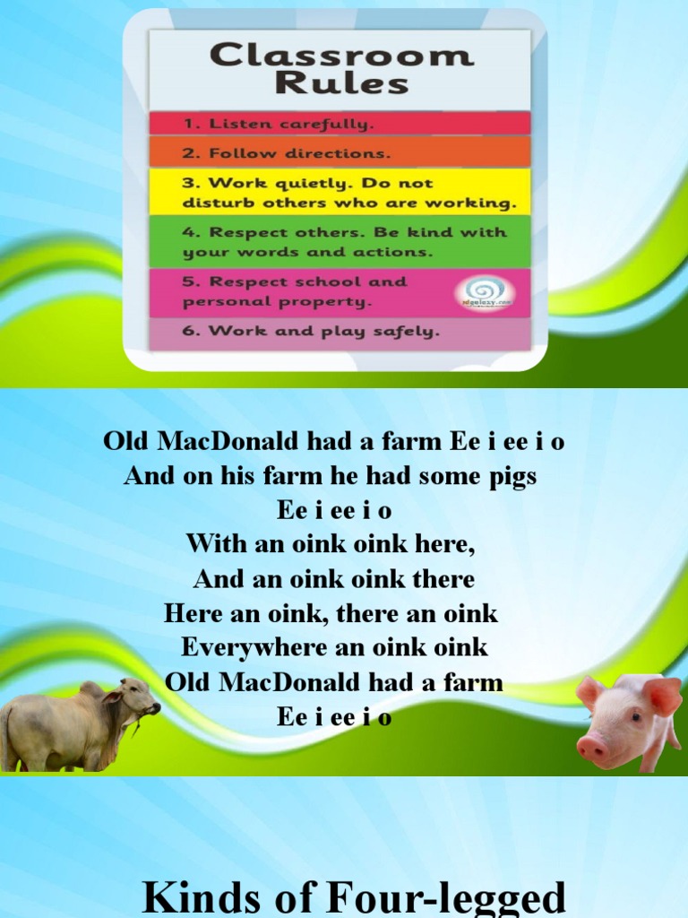 4 Legged Animals and Fish | PDF | Cattle | Farms